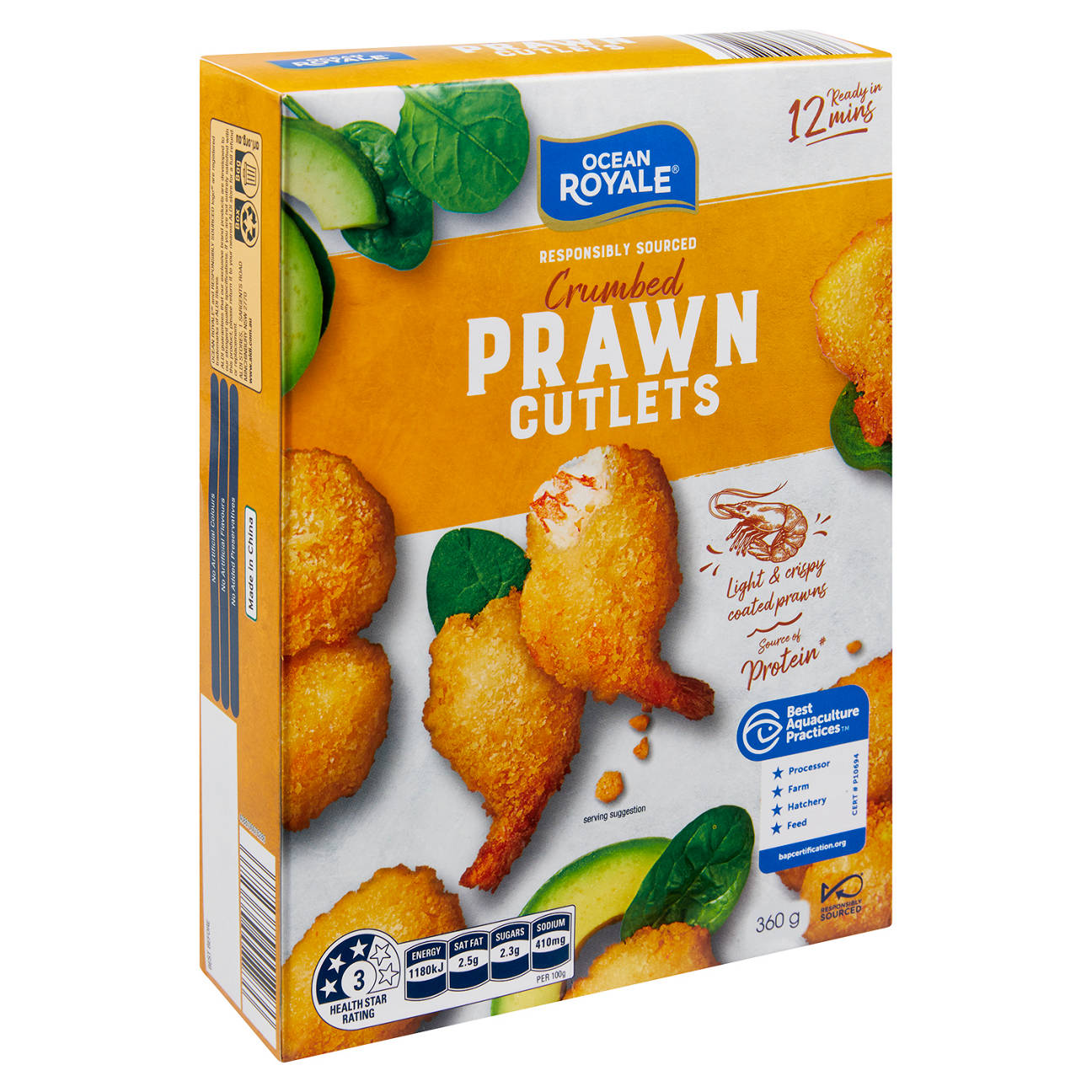 Crumbed Prawn Cutlets 360g